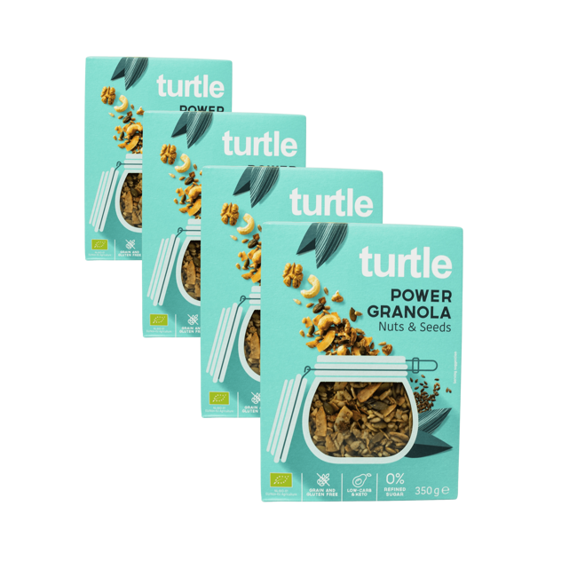 Turtle Power Granola Bio Noix Graines Boite En Carton 350 G