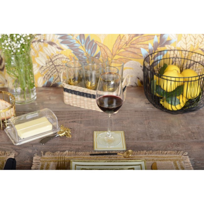 Aulica Set De 6 Dessous De Verre Abeille
